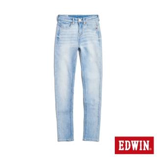 【EDWIN】女裝 RED LABEL 365 丹寧中腰窄管直筒褲(重漂藍)-momo購物網