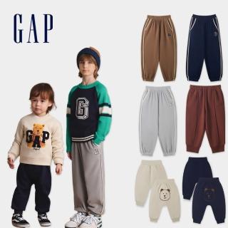 【GAP】兒童裝 Logo刺繡/小熊束口鬆緊運動褲-多款可選(606679&606685&672786)-momo購物網