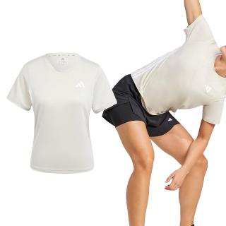 【adidas 愛迪達】WE 3S Crew Tee 女款 米色 吸濕排汗 圓領 運動 休閒 短袖 JD6530-momo購物網 - 好評推薦 ...