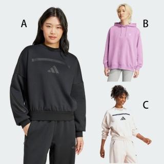 【adidas 愛迪達】上衣 女款 男款 長袖上衣 大學T 帽T 三葉草 運動 亞規 共七款(JE7855 IY4702 JF4783 ...