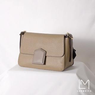 【LANMEIYA 雷米亞】韓國EVOLY & BLOOM 真皮復古小方包 柔軟牛皮 肩背 側背 - 卡其(真皮包-momo購物網 - 好評 ...