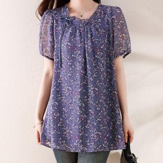 【麗質達人】5813紫色印花上衣-LY(L-5XL)-momo購物網 - 好評推薦 - 2025年10月