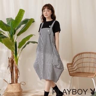 【PLAYBOY】工裝維希格氣球吊帶裙(黑色)-momo購物網 - 好評推薦 - 2025年11月