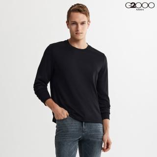 【G2000】素面圓領長袖T恤-黑色(3814217299)-momo購物網 - 好評推薦 - 2025年10月