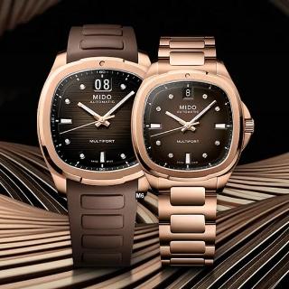 【MIDO 美度】廣告對錶 先鋒TV大日期窗巧克力40/35㎜ M6(M0495263729100/M0493073329600)-momo ...