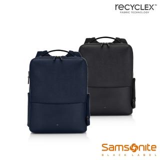 【Samsonite 新秀麗】Black Lable MYLES 時尚專業商務頂級皮革尼龍筆電後背包/雙肩包/電腦包15.6吋(黑)-momo ...