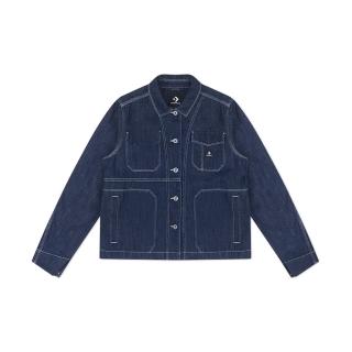 【CONVERSE】Denim Chore Coat 女款 深藍色 牛仔 襯衫 休閒 夾克 長袖 10027976-A02-momo購物網 ...
