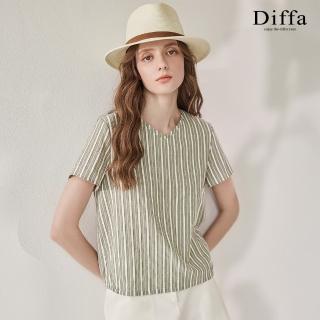 【Diffa】簡約綠白條上衣-女-momo購物網 - 好評推薦 - 2025年9月