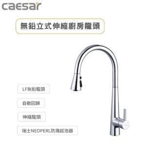 【CAESAR 凱撒衛浴】無鉛立式伸縮廚房龍頭 三段式切換出水(K905CL)-momo購物網 - 好評推薦 - 2025年10月