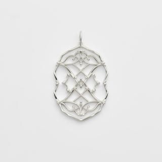 【agete】SV鏤空墜飾-momo購物網