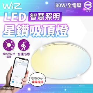 【Philips 飛利浦】WiZ 80W 智慧 LED 吸頂燈 星鑽版(PW012)-momo購物網 - 好評推薦 - 2025年10月