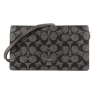 【COACH】銀馬車防刮LOGO WOC 斜背包小款(黑x銀)-momo購物網 - 好評推薦 - 2025年9月