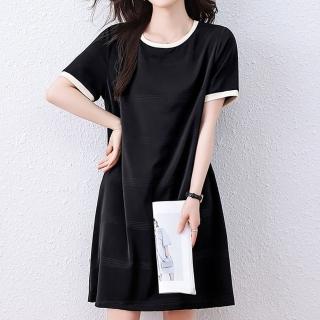 【麗質達人】1380黑色假二件洋裝-LY(L-5XL)-momo購物網 - 好評推薦 - 2025年9月