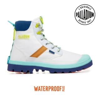 【Palladium】SPORTCUFF LT+ VPR WP+橘標輕量防水靴/防水鞋/休閒鞋-男鞋/女鞋-白/藍(74068-180-M)-momo購物網