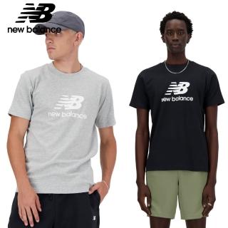 【NEW BALANCE】NB LOGO短T/短袖上衣_男性_黑/灰色_MT41502AG_MT41502BK(美版 版型偏大)-momo購物 ...