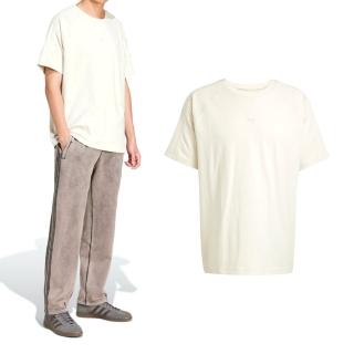 【adidas 愛迪達】P Ess Tee 男款 米白色 寬鬆 圓領 棉質 休閒 短袖 JD3277-momo購物網 - 好評推薦 - 2025年8月