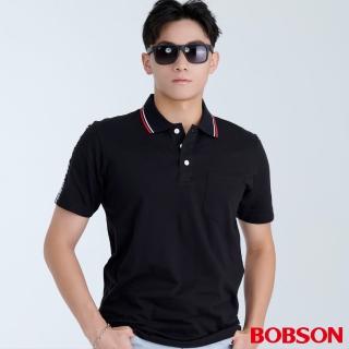 【BOBSON】男款袖織帶POLO上衣(74020-88)-momo購物網 - 好評推薦 - 2025年10月