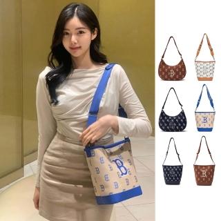 【MLB】腋下包 肩背包 水桶包 MONOGRAM系列 道奇/洋基/紅襪隊(3ABQL023N/3ABML023N-多款任選)-momo購物網