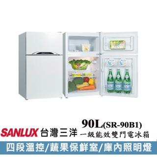 【SANLUX 台灣三洋】家電快配90公升一級能效雙門冰箱(SR-90B)-momo購物網 - 好評推薦 - 2025年8月