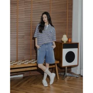 【WAVE SHINE】率性寬版五分牛仔褲(J2CO071)-momo購物網 - 好評推薦 - 2025年6月