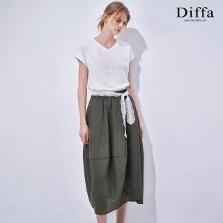 【Diffa】美型剪裁鬆緊腰長寬裙-女-momo購物網 - 好評推薦 - 2025年7月