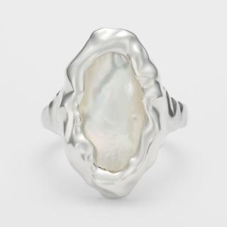 【agete】SV白蝶貝戒指-momo購物網