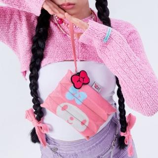 【JOSEPH AND STACEY】官方直營三麗鷗聯名針織百褶化妝包-小(雙12/美樂蒂櫻花粉/JS百褶包/SANRIO/uniarts ...