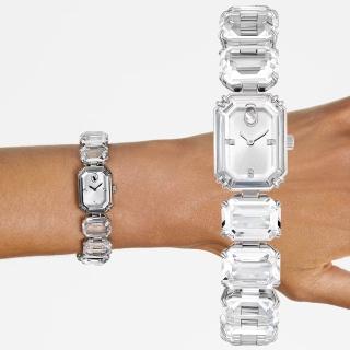 【SWAROVSKI 施華洛世奇】八角方形水晶手鍊手錶 女錶-23x17mm(5621173)-momo購物網 - 好評推薦 - 2025年10月