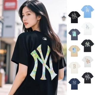 【MLB】背後大Logo短袖T恤 MONOGRAM系列 道奇/紅襪/洋基隊(3ATSM0443.TSM03-多款任選)-momo購物網