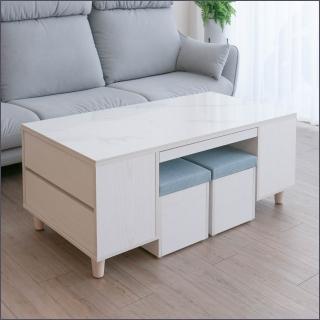 【麗得傢居】白熊4尺岩板茶几含椅凳*2張 客廳桌 桌子(台灣製造 共2色)-momo購物網 - 好評推薦 - 2025年12月