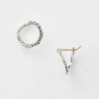 【agete】SV月桂冠耳環-momo購物網