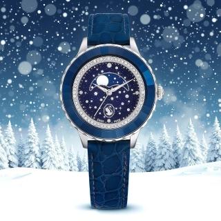 【SWAROVSKI 施華洛世奇】Octea Moon 55週年紀念 繁星月相手錶 女錶-37mm(5677494)-momo購物網 - 好評 ...