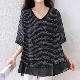 【麗質達人】1669黑色字母假二件上衣-LY(L-5XL)-momo購物網 - 好評推薦 - 2025年5月