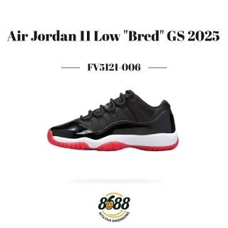 【NIKE 耐吉】Air Jordan 11 Low Bred GS 2025 黑白紅 經典回歸 籃球鞋 休閒鞋 女鞋 大童(FV5121 ...
