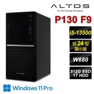 【Acer 宏碁】ALTOS P130 F9 8G+24吋螢幕(i5-13500/8G/1TB HDD/512G SSD/W11P)-momo購物網
