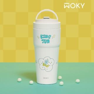 【WOKY 沃廚】WOKY x KINGJUN渾圓杯 鈦陶瓷款 770ml-附彈跳&矽膠粗吸管(隨行杯/吸管杯/保冰保溫)-momo購物網 - 好評推薦 - 2025年11月