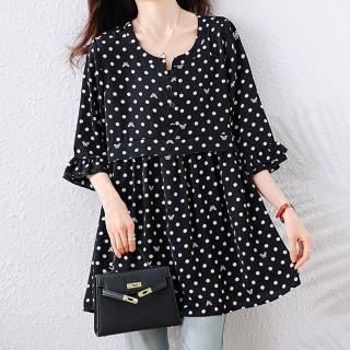 【麗質達人】8372黑色波點上衣-LY(L-5XL)-momo購物網 - 好評推薦 - 2025年6月