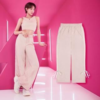 【PUMA】長褲 Modern Delight Pants 女款 褲子 寬褲 粉紅 口袋 蝴蝶結 王淨著用款(689563-19)-momo ...