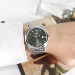 【SEIKO 精工】簡約風格 藍寶石水晶玻璃 日期 防水100米 不鏽鋼手錶 森林綠色 40mm(SUR527P1)-momo購物網 - 好評 ...