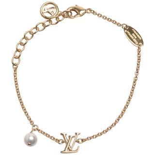 【Louis Vuitton 路易威登】M1450A經典Iconic Louisa系列LV標誌白色珍珠手鍊(金色)-momo購物網 - 好評 ...
