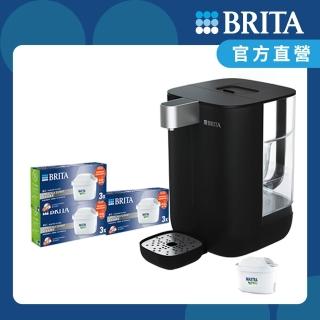 【BRITA】官方直營Cube瞬熱溫控滅菌開飲機 黑色 含MXPRO去水垢專家濾芯(共1機10芯)-momo購物網