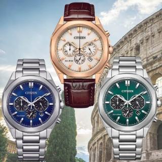 【CITIZEN 星辰】Chronograph光動能三眼計時手錶 情人節 禮物 41mm CA4590-81L CA4590-81X ...