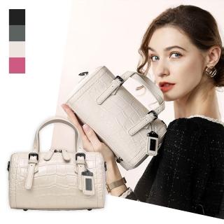 【MoonDy】交換禮物 波士頓包 鱷魚紋 真皮包包 單肩包 女生包包 牛皮包 手提包 側背包 斜背包 腋下-momo購物網 - 好評推薦 ...