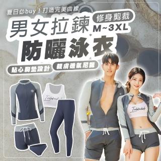 【SWIMFLOW】灰藍拉鍊泳衣 水母衣(長袖泳衣 泳裝 浮潛泳衣 衝浪衣 長袖防曬泳衣)-momo購物網 - 好評推薦 - 2026年5月