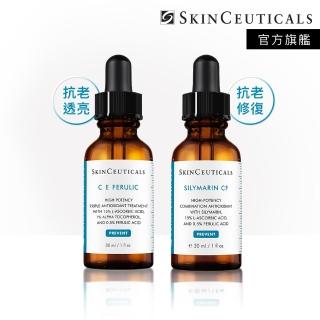 【Skin Ceuticals 修麗可】無敵抗氧化★超濃度CE緊緻修護抗氧化精華 30ml+SCF抗老精華30ml(抗老透亮)-momo購物網