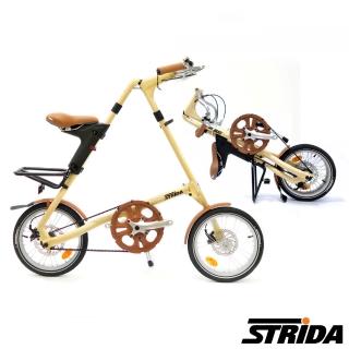 【STRiDA】速立達5.0版16吋M把 鋁合金折疊單速碟剎單車-奶油色-momo購物網 - 好評推薦 - 2025年12月