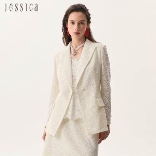 【JESSICA】精緻典雅立體鉤花蕾絲西裝外套J52001-momo購物網 - 好評推薦 - 2025年10月