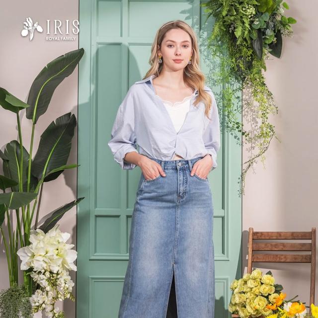 【IRIS 艾莉詩】兩件式休閒襯衫-藍色(521A1) - momo購物網 - 好評推薦 -2025年6月