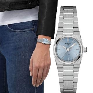 【TISSOT 天梭】PRX系列 冰藍石英女錶-25mm 手錶 送禮 推薦(T1370101135100)-momo購物網 - 好評推薦 ...