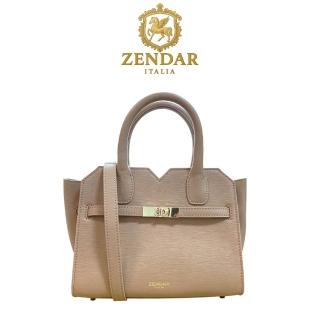 【ZENDAR】限量1折 頂級小牛皮十字紋手提包肩背包 娜塔莉系列 全新專櫃展示品(杏色 22號)-momo購物網 - 好評推薦 - 2025年10月